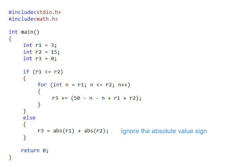 Solved r3=abs(r1)+abs(r2); Ignore the absolute value sign | Chegg.com