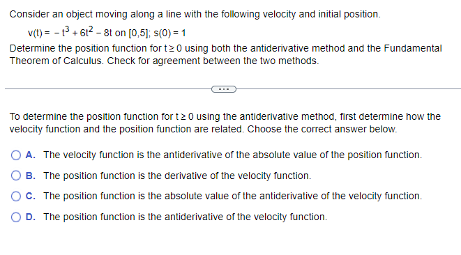 Solved Consider an object moving along a line with the | Chegg.com