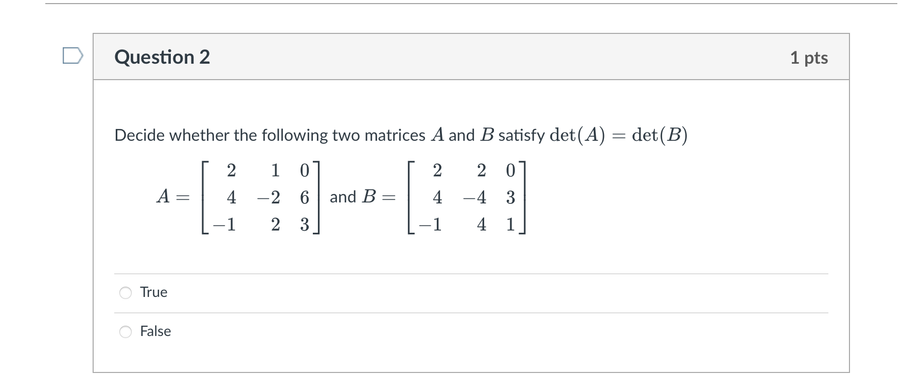 Solved Decide whether the following two matrices A and B | Chegg.com