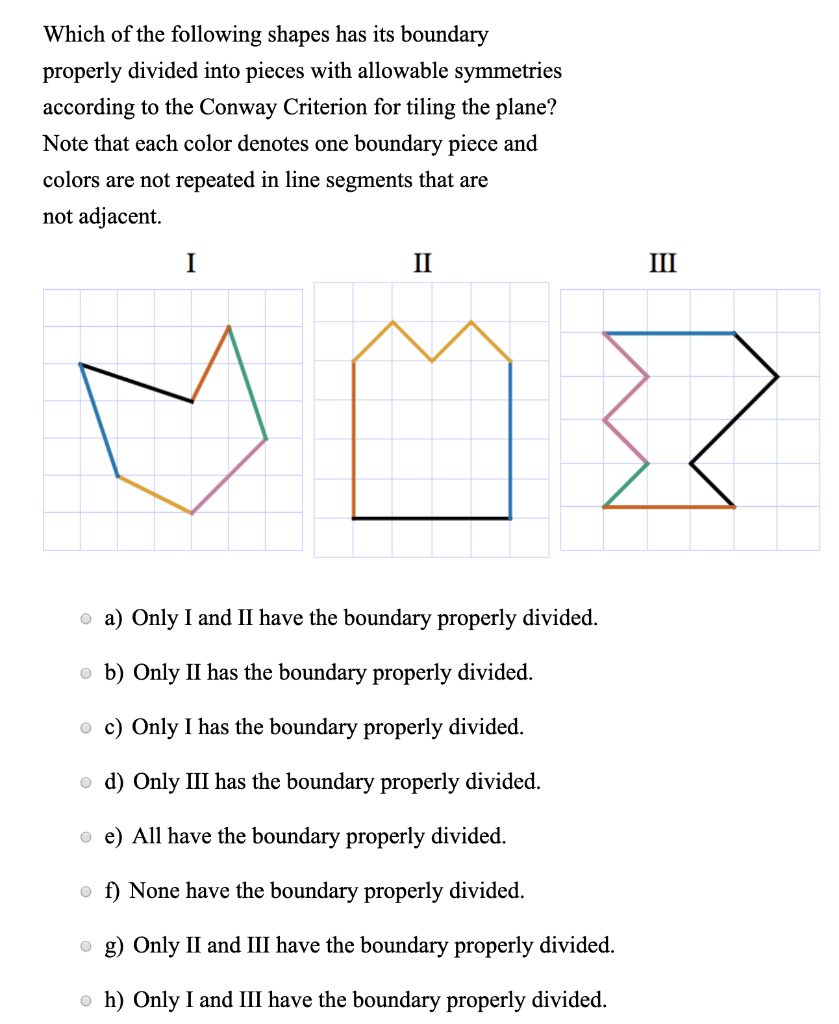 Solved Which of the following shapes has its boundary | Chegg.com