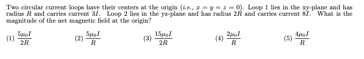 Solved Two circular current loops have their centers at the | Chegg.com