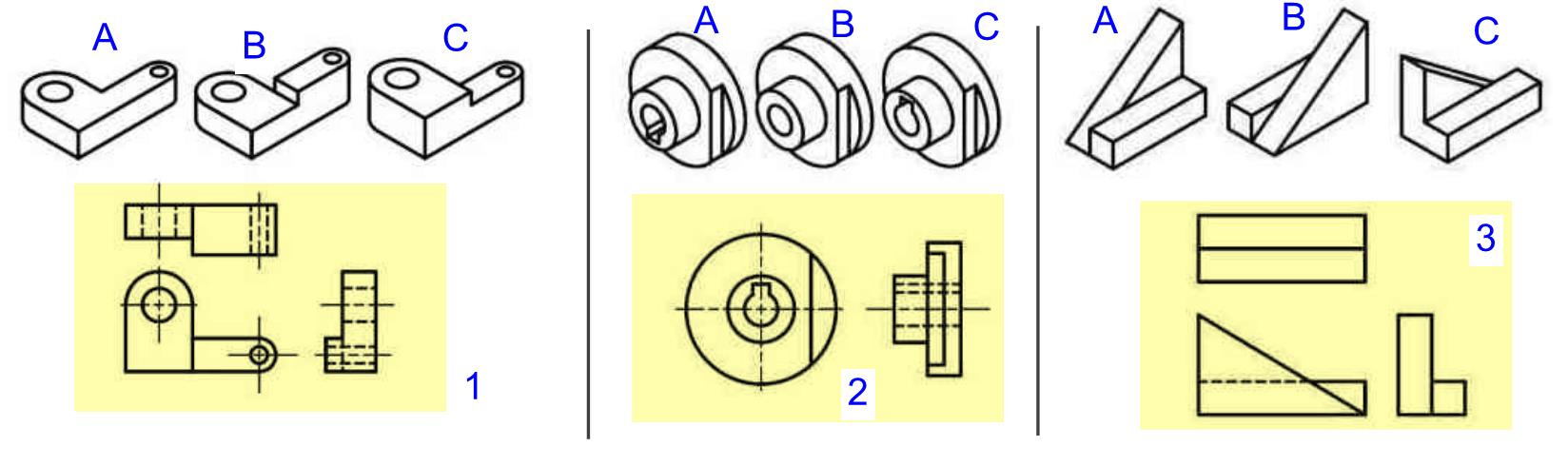 Solved Answer to match ortho views with ISO views A | Chegg.com