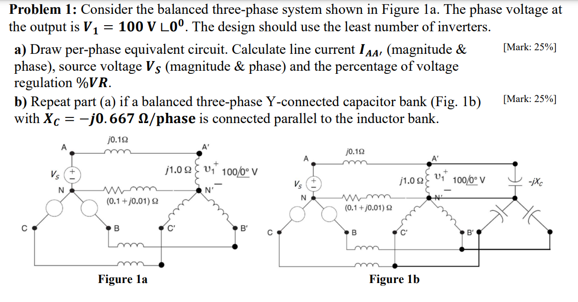 Solved Problem 1: Consider the balanced three-phase system | Chegg.com