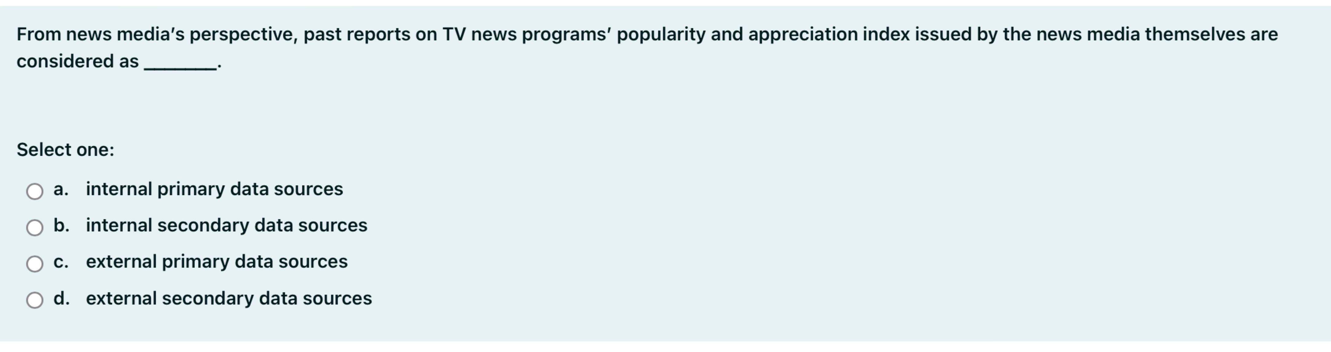 Solved From news media's perspective, past reports on TV | Chegg.com