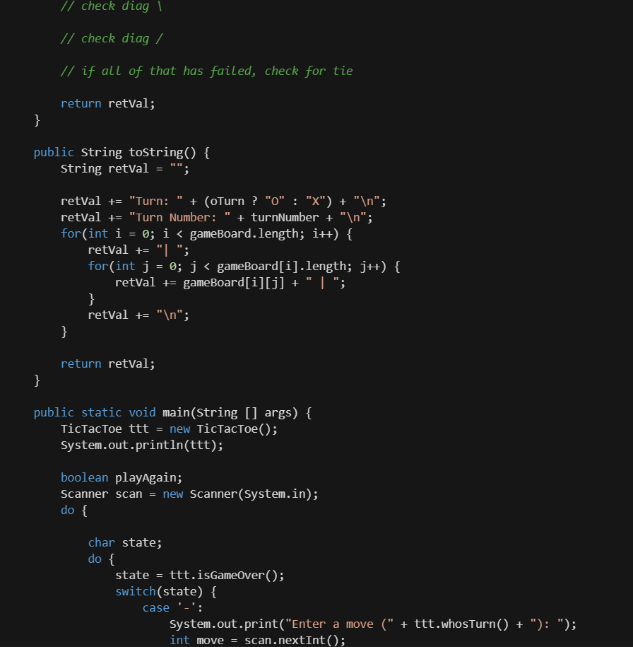 import java.util.scanner; public class TicTacToe { | Chegg.com