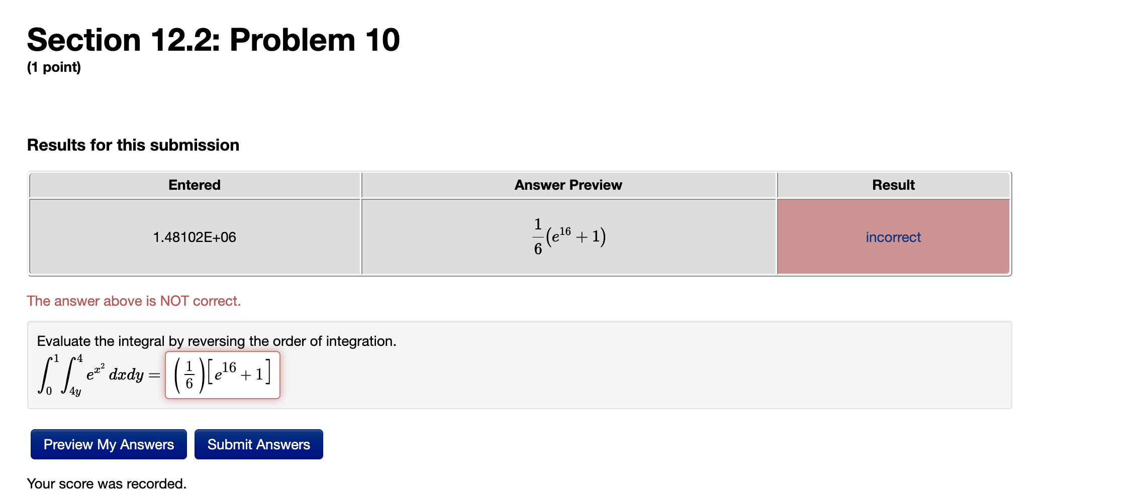 Solved Section 12.2: Problem 10 (1 point) Results for this | Chegg.com