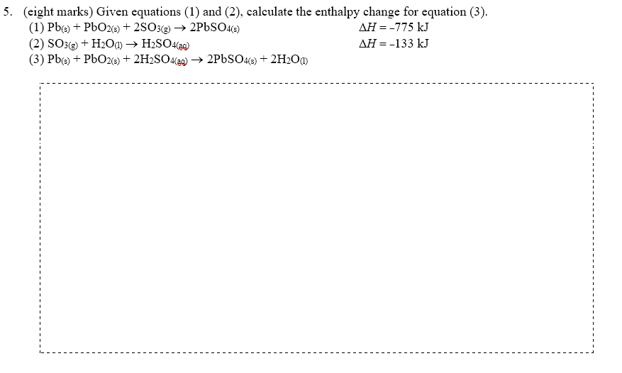 Solved (eight marks) Given equations (1) and (2), calculate | Chegg.com Solved (eight marks) Given equations (1) and (2), calculate | Chegg.com