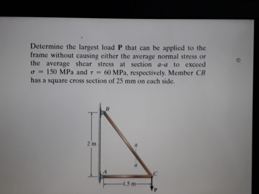 Solved Determine the largest load P that can be applied to | Chegg.com