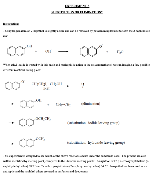 Solved EXPERIMENT 8 SUBSTITUTION OR ELIMINATION? | Chegg.com