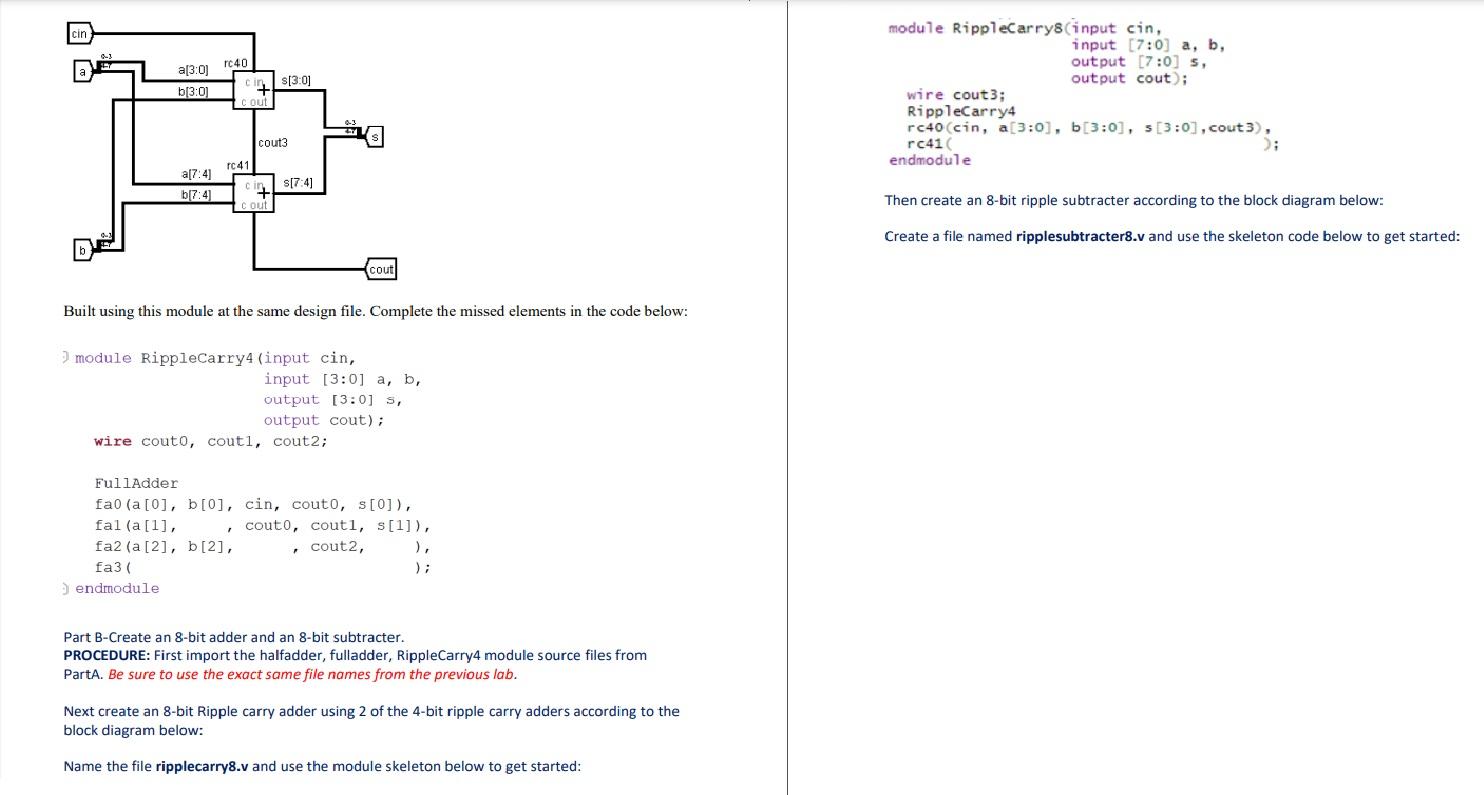Solved Then create an 8-bit ripple subtracter according to | Chegg.com