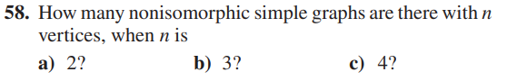 Solved 58. How many nonisomorphic simple graphs are there | Chegg.com