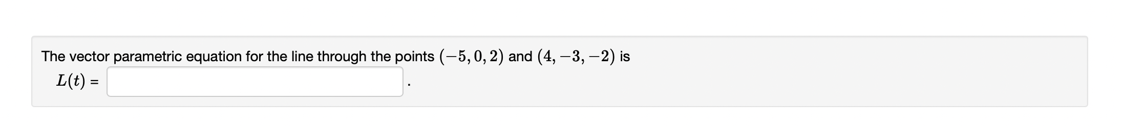 Solved The vector parametric equation for the line through | Chegg.com