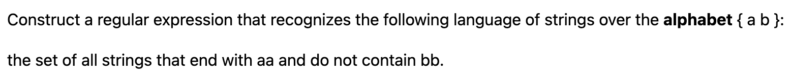 Solved Construct a regular expression that recognizes the | Chegg.com