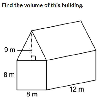 Solved Find the volume of this building. | Chegg.com