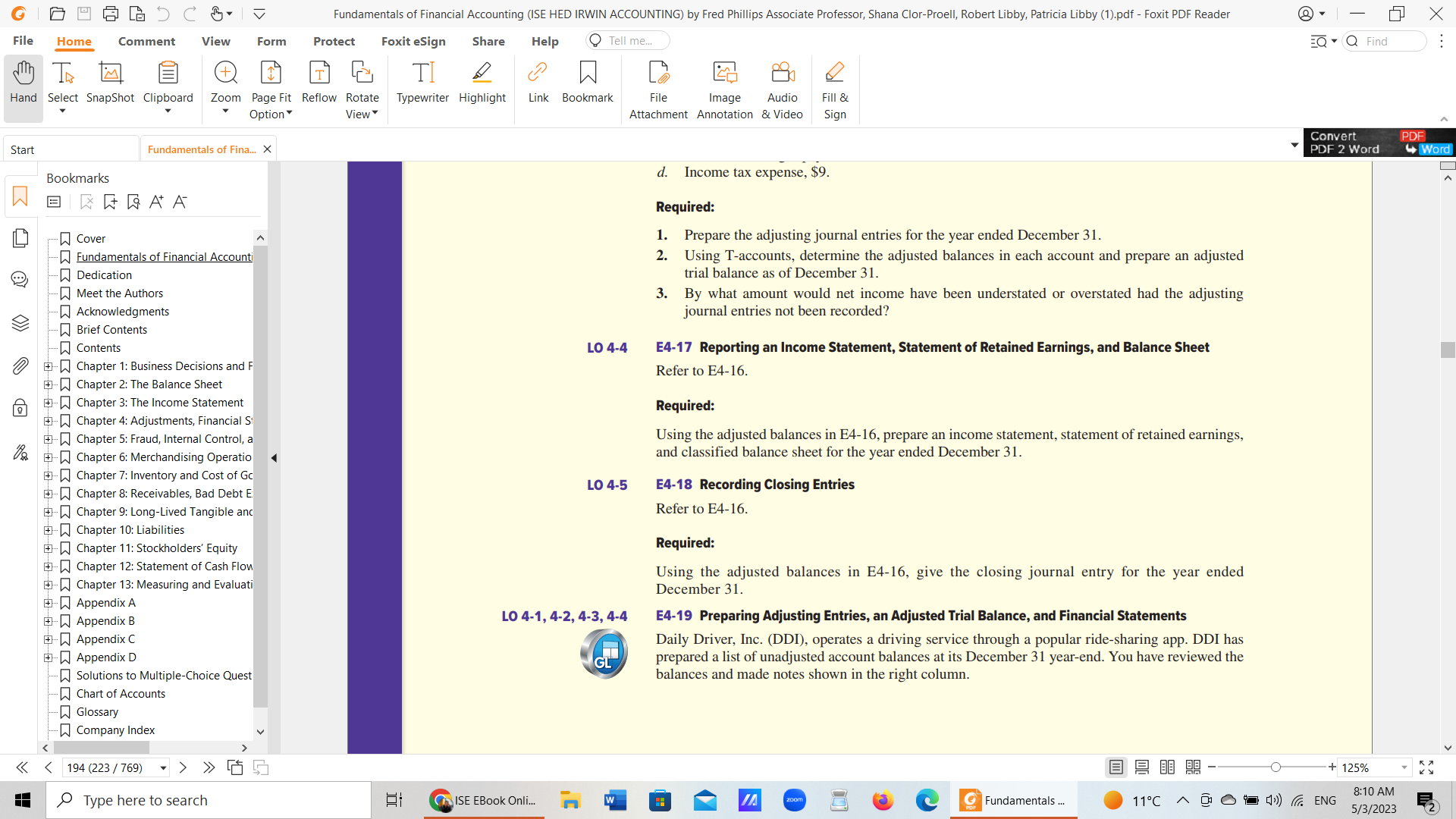 Refer to Exercise E4-19 in your Textbook (pages | Chegg.com