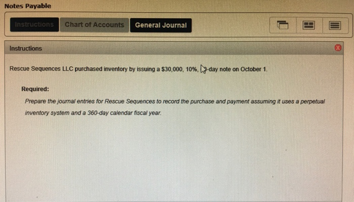 Solved Notes Payable Chart of Accounts General Journal | Chegg.com