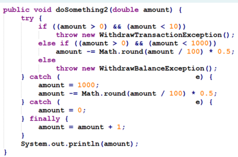 Solved question 1): The following code for the doSomething2 | Chegg.com