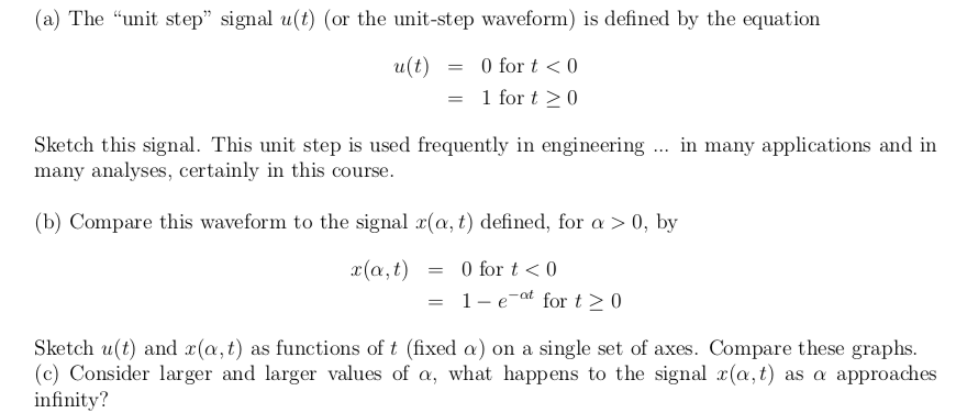 Solved (a) The "unit step" signal ut) (or the unit-step | Chegg.com