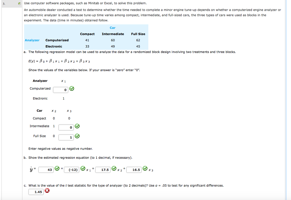 Solved Use computer software packages, such as Minitab or | Chegg.com