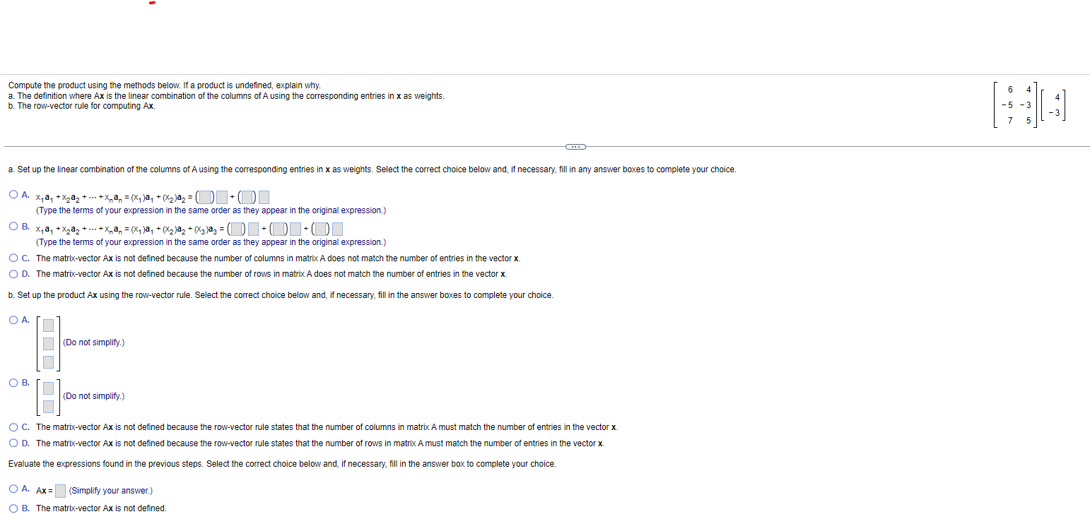 Solved Compute the product using the methods below. If a | Chegg.com Solved Compute the product using the methods below. If a | Chegg.com
