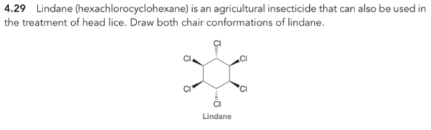 Solved 4.29 Lindane (hexachlorocyclohexane) is an | Chegg.com