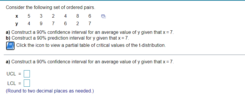 Solved part B of the question: B. construct a 90% prediction | Chegg.com