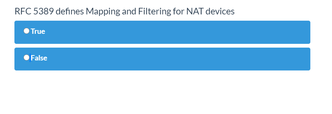 Solved RFC 5389 defines Mapping and Filtering for NAT | Chegg.com