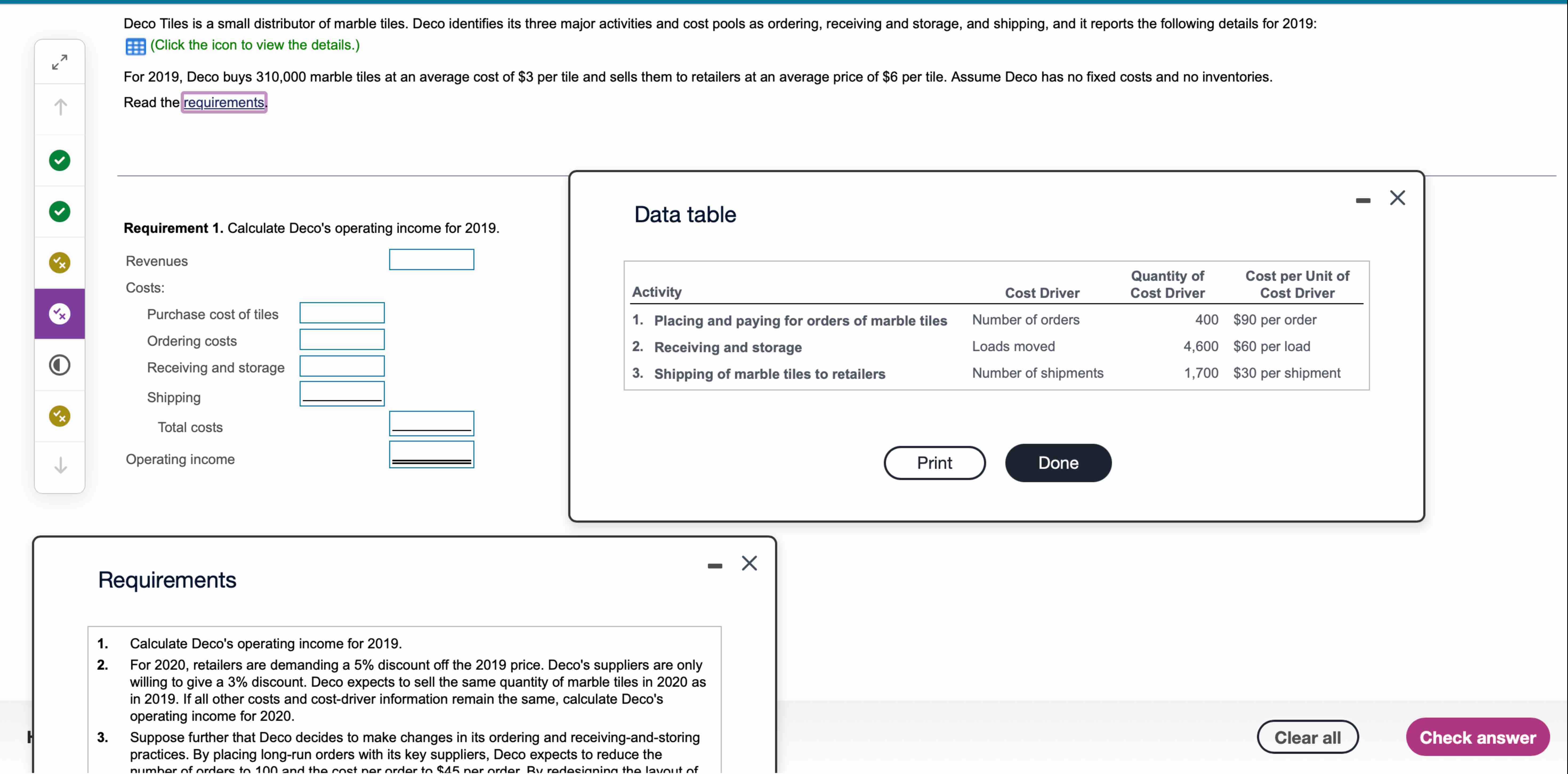 Solved by an EXPERT Requirements1. ﻿Calculate Deco's operating income ...