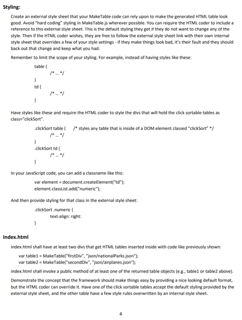 JavaScript (Simple) Framework Homework Overview: In | Chegg.com