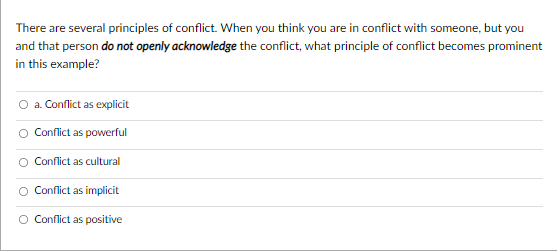 Solved Which of the following is true about conflict in | Chegg.com