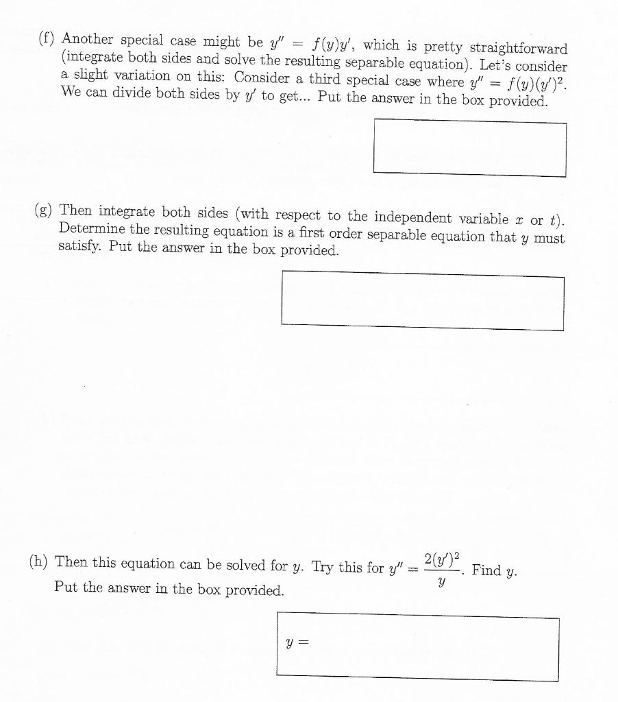 Solved (4) A second order autonomous equation is one of the | Chegg.com