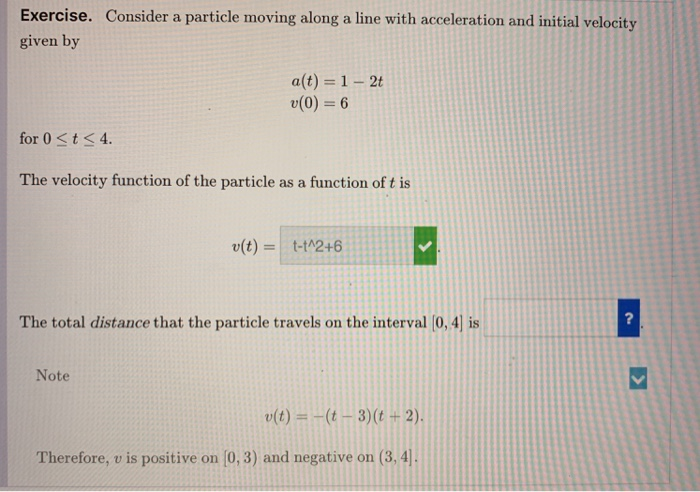 Solved Exercise. given by Consider a particle moving along a | Chegg.com
