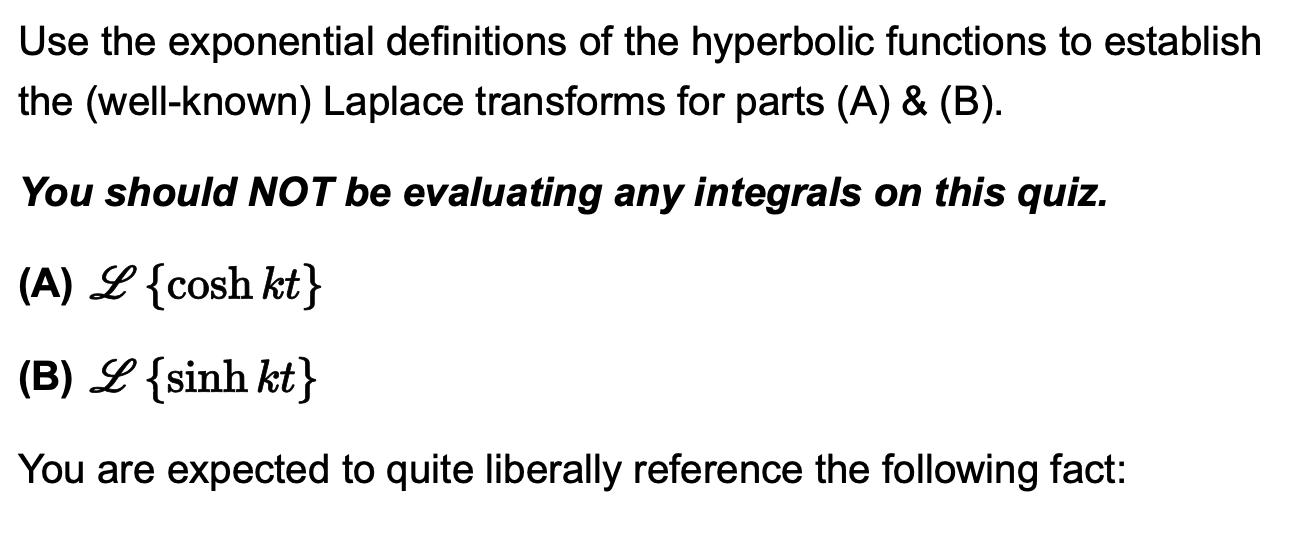 Solved Use the exponential definitions of the hyperbolic | Chegg.com