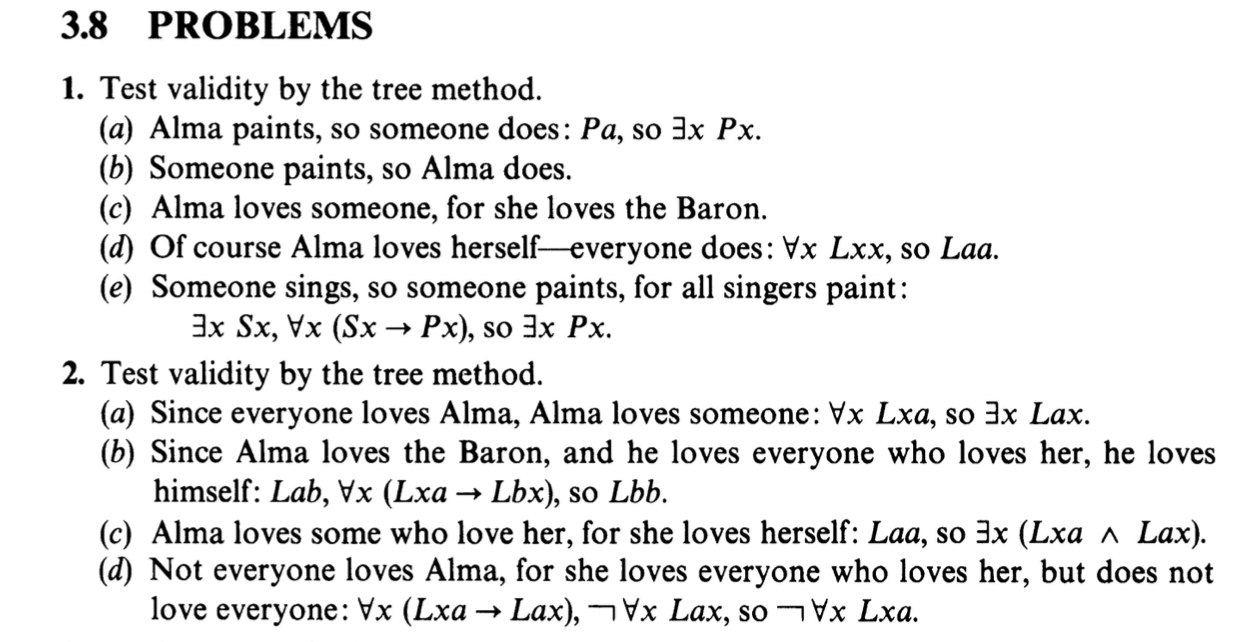 Solved 3.8 PROBLEMS 1. Test validity by the tree method. (a) | Chegg.com