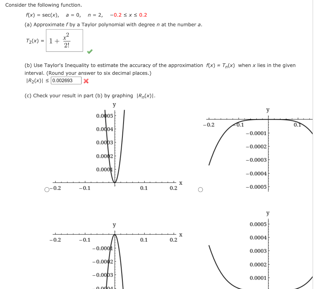 Solved Consider the following function. f(x) = sec(x), a = | Chegg.com