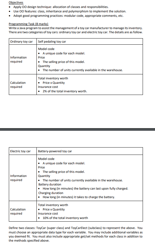 Solved Objectives Apply Oo Design Technique Allocation Of