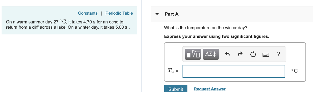 Solved Constants I Periodic Table Part A On a warm summer | Chegg.com