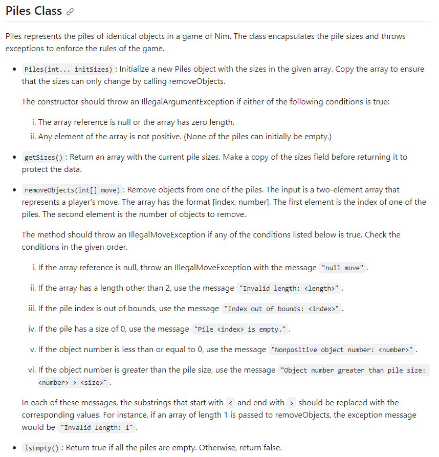 iles Class es represents the piles of identical | Chegg.com