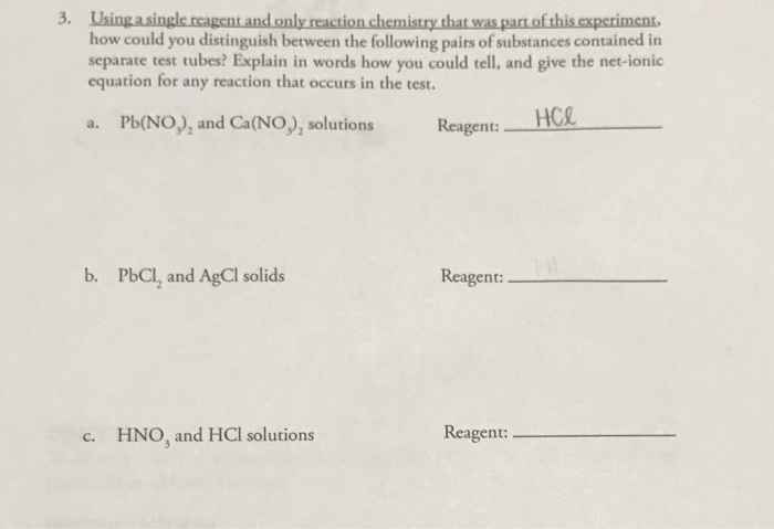 Solved 3. Usingasingle reagent.and only reaction chemistry | Chegg.com