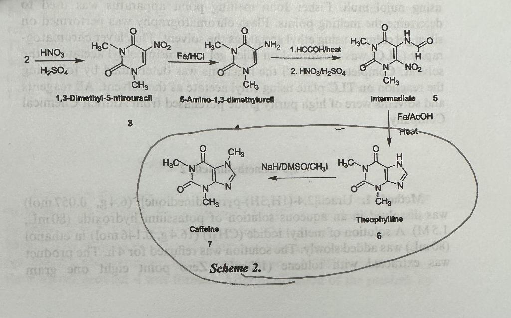Solved Focusing on caffeine synthesis I want the electron | Chegg.com