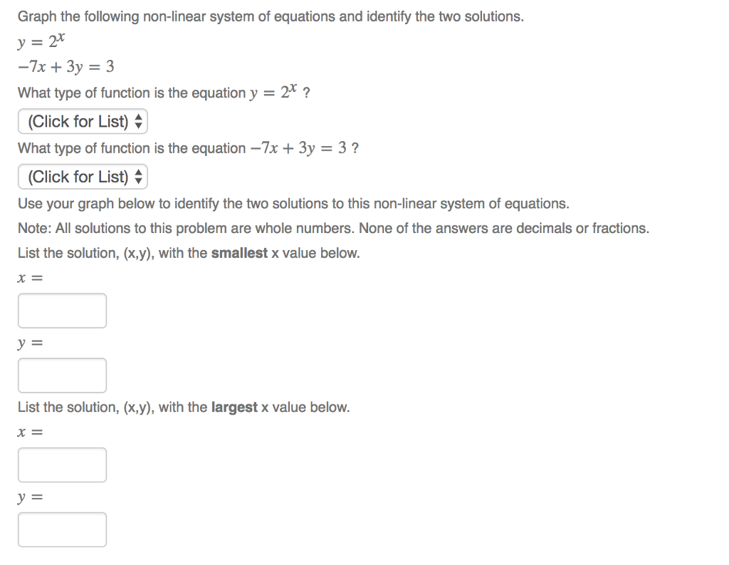 Solved Graph the following non-linear system of equations | Chegg.com