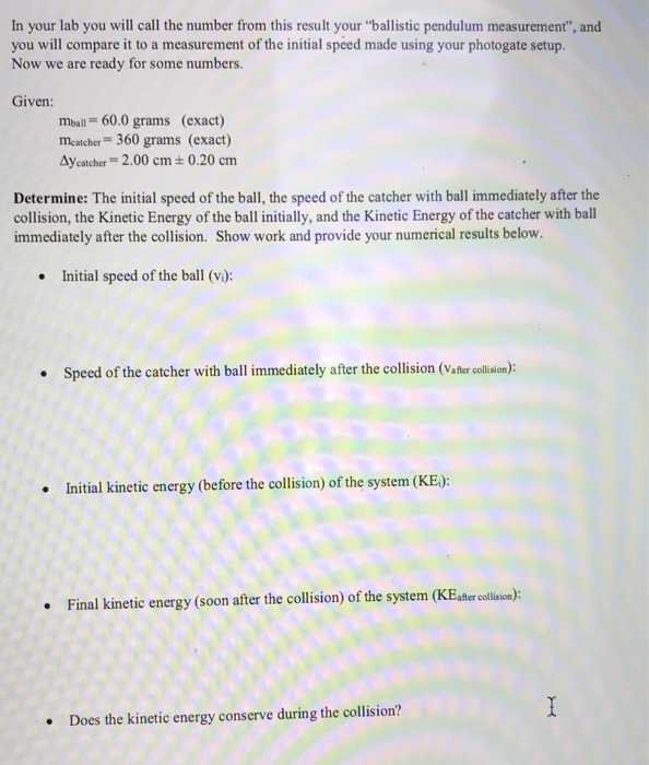 Solved In a ballistic pendulum experiment a projectile is | Chegg.com