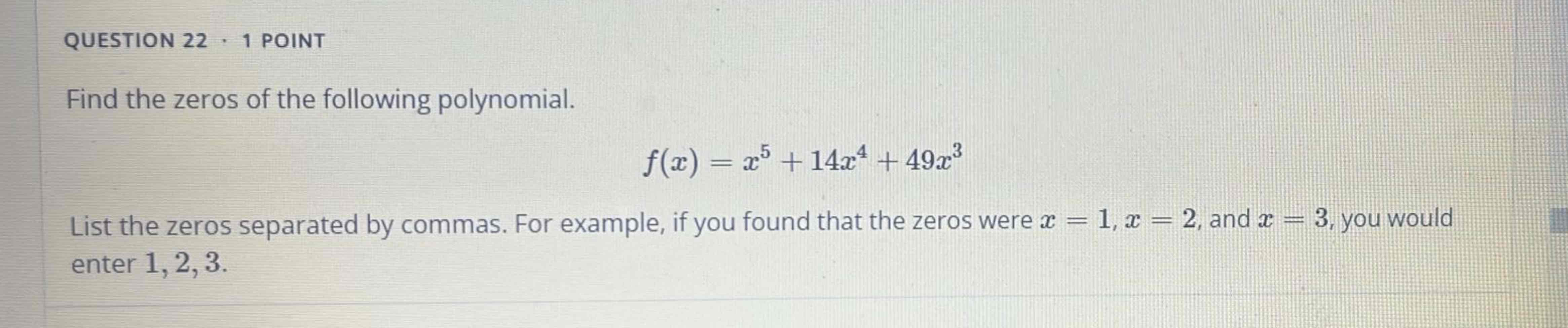 Solved Find the zeros of the following | Chegg.com