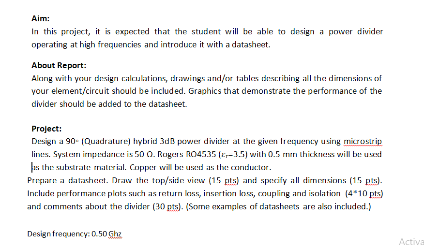 Solved Aim: In this project, it is expected that the student | Chegg.com
