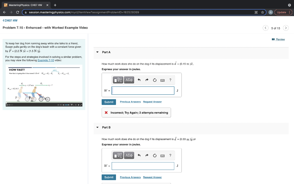 Solved Mastering Physics: CHO7 HW X + C | Chegg.com