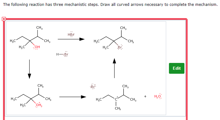 Solved The following reaction has three mechanistic steps. | Chegg.com