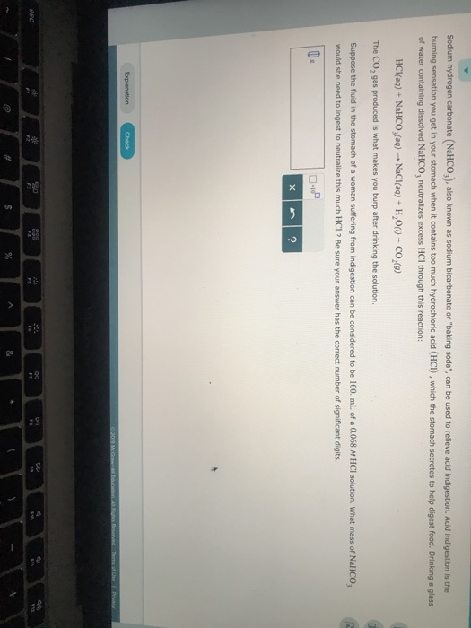 Solved Sodium hydrogen carbonate (NaHCO,), also known as | Chegg.com