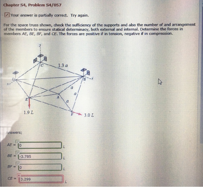 Solved Chapter S4, Problem S4/057 2 Your answer is partially | Chegg.com