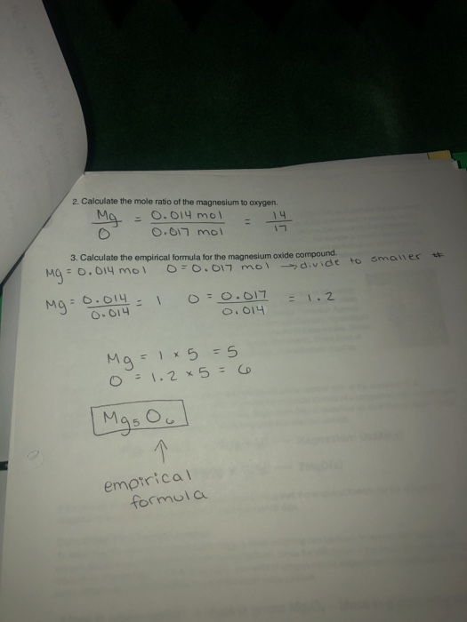 Solved 8.4 Empirical Formula-Post-Lab Questions Name: denna | Chegg.com