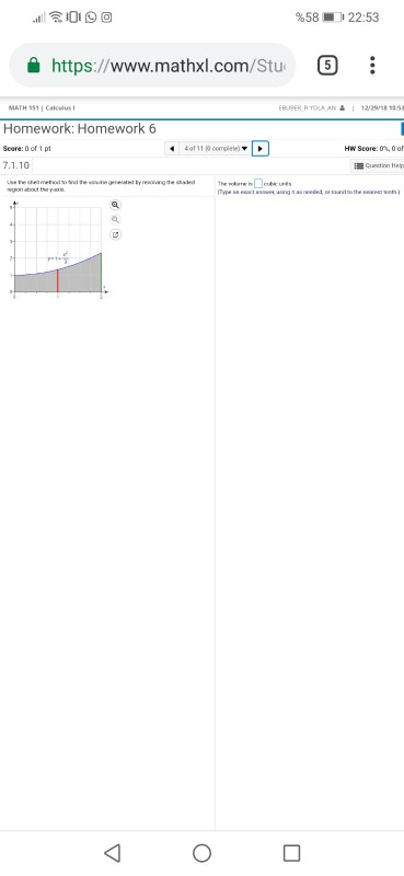 Solved %58.1' 22:53 a https://www.mathxl.com/Stu 5 EBUBEK R | Chegg.com